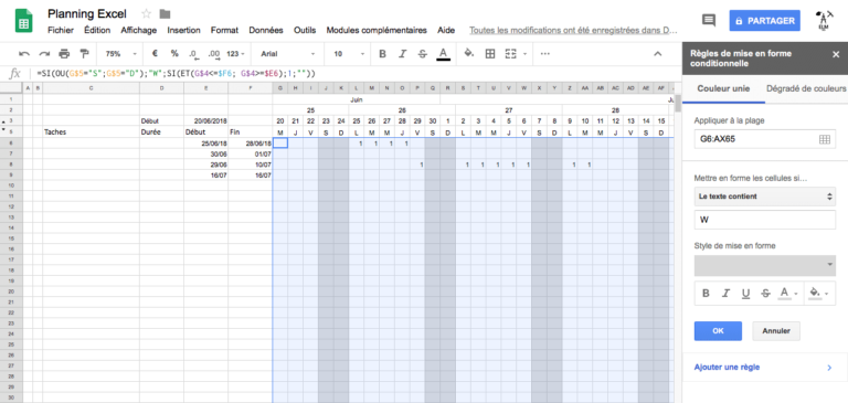 Comment faire un planning Excel - Tutoriel - ExécutionProjet